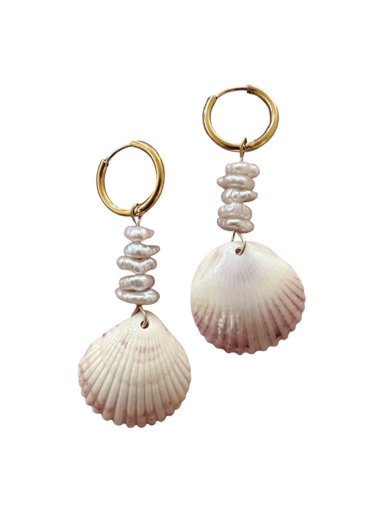 PEARLY SHELL EARRINGS | SEA BONES