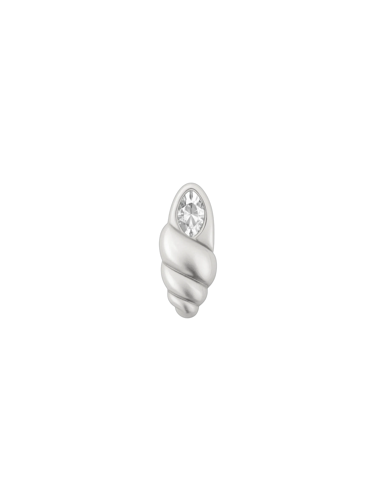 SILVER CONCH SHELL FLAT BACK | SEA BONES